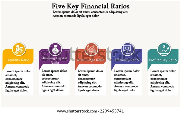 Five Key Financial Ratios Icons Infographic Stock Vector (Royalty Free ...