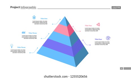 Five Level Pyramid Chart Diagram Slide Stock Vector (Royalty Free ...