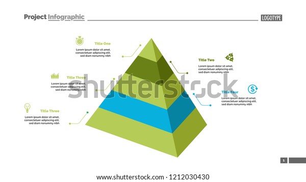 Five Level Pyramid Chart Diagram Slide Stock Vector (Royalty Free ...