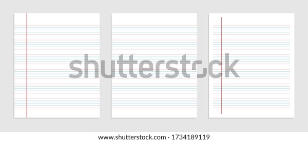 Five Line English Paper Sheet Notebook Stock Vector (Royalty Free ...