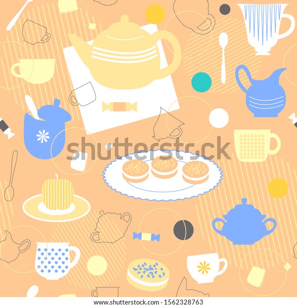 Five Oclock Background View Table Seamless Stock Vector (Royalty Free ...