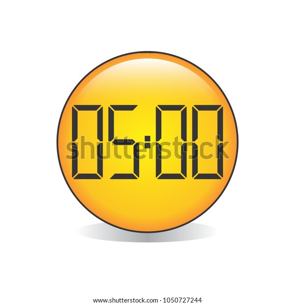 Five Oclock Digital Clock Emoji Vector Stock Vector (Royalty Free ...