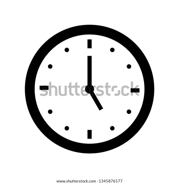 Five Oclock Icon Outline Vector Stock Vector (Royalty Free) 1345876577 ...