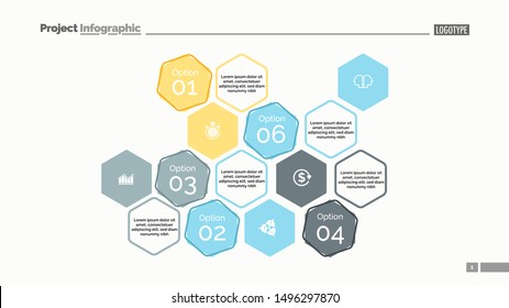 Five Option Chart Diagram Slide Template Stock Vector (Royalty Free ...