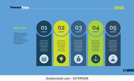 Five Options Diagram Slide Template Stock Vector (Royalty Free ...