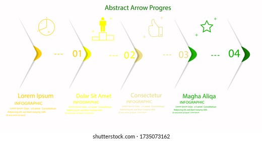 Five Paper White Overlapping Arrows Placed Stock Vector (Royalty Free ...