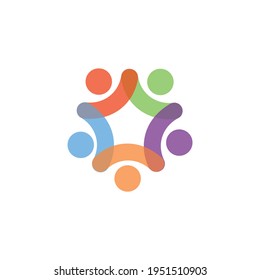 Five People Logo Colored Icon Vector Stock Vector (Royalty Free ...