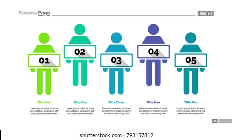 Five People Team Slide Template Stock Vector (Royalty Free) 793157812 ...