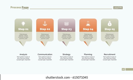Five Pointers Slide Template Stock Vector (Royalty Free) 579940285