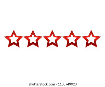 Five Red Stars Stock Vector (Royalty Free) 1061486399
