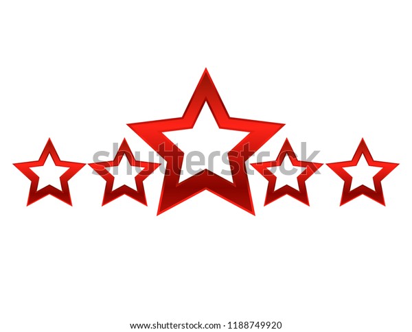Five Red Stars Stock Vector (Royalty Free) 1188749920 | Shutterstock