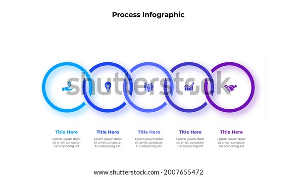 Five Rings Infographic Business Data Visualization Stock Vector ...