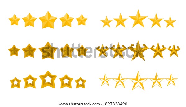 Five Stars Collection Vector Illustration 5 Stock Vector (Royalty Free ...
