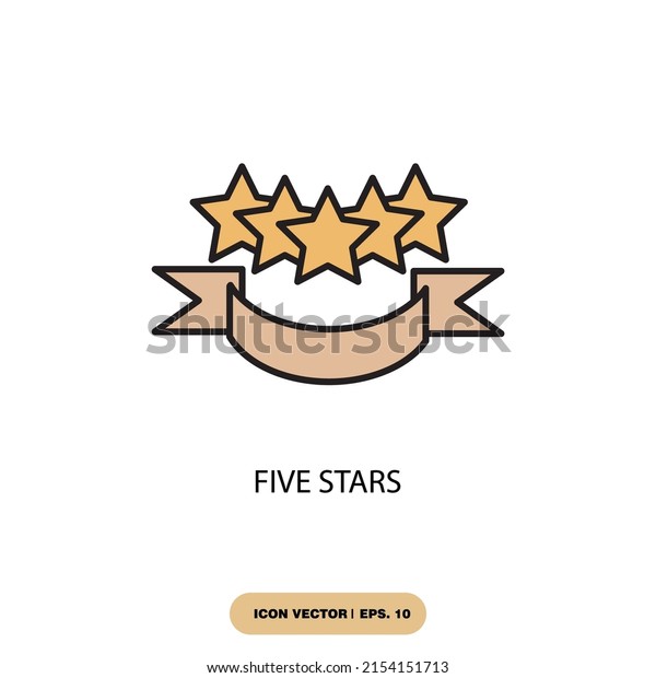 Five Stars Icons Symbol Vector Elements Stock Vector (Royalty Free ...