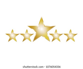 Five Stars Isolated Stock Vector (Royalty Free) 1155317602