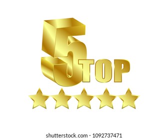 Five Stars Isolated Stock Vector (Royalty Free) 1092737471 | Shutterstock