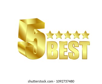 Five Stars Isolated Stock Vector (Royalty Free) 1092737480 | Shutterstock