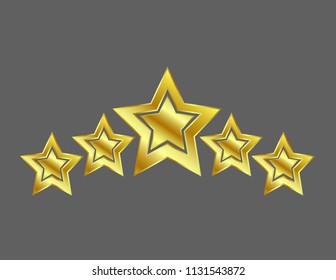 Five Stars Isolated Stock Vector (Royalty Free) 1131543872 | Shutterstock
