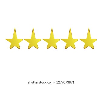 Five Stars Isolated Stock Vector (Royalty Free) 1277073871 | Shutterstock