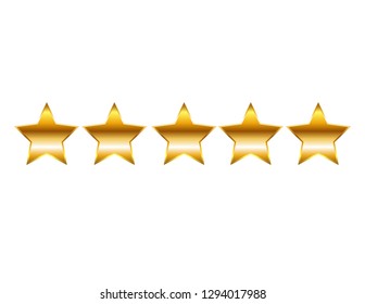 Five Stars Isolated Stock Vector (Royalty Free) 1331886146