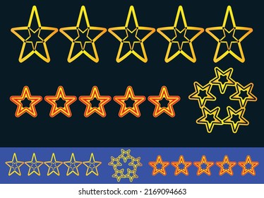 Five Stars Logo Sticker Icon T Stock Vector (Royalty Free) 2169094663 ...