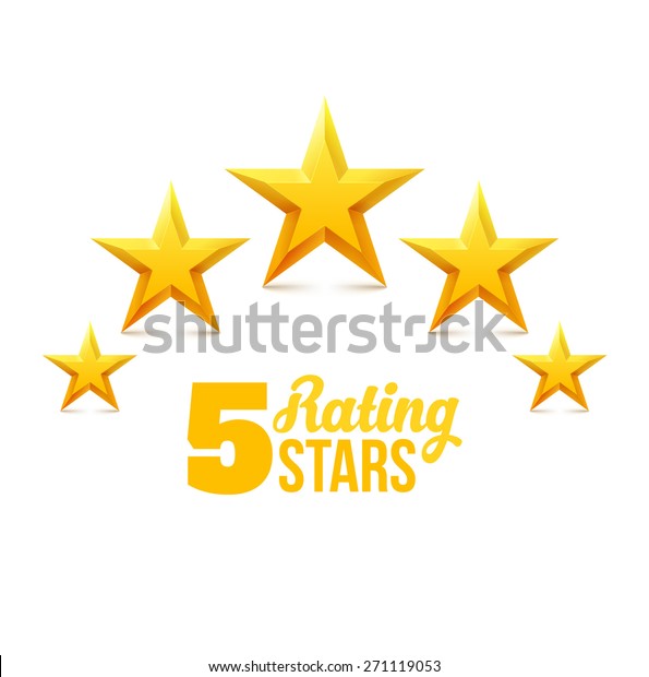 Five Stars On White Vector Illustration Stock Vector (Royalty Free ...