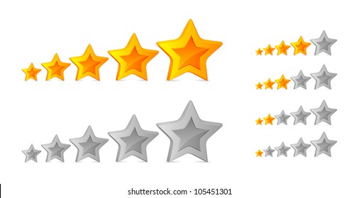 Orange Rating Stars Stock Vector (Royalty Free) 409888288