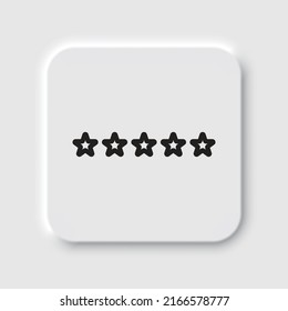 Five Stars Rate Simple Icon Vector Stock Vector (Royalty Free ...