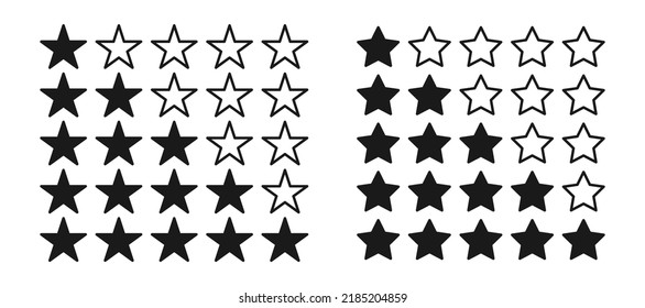 Five Stars Rating Outline Rating Stars Stock Vector (Royalty Free ... Five Stars Rating Outline Rating Stars Stock Vector (Royalty Free ...