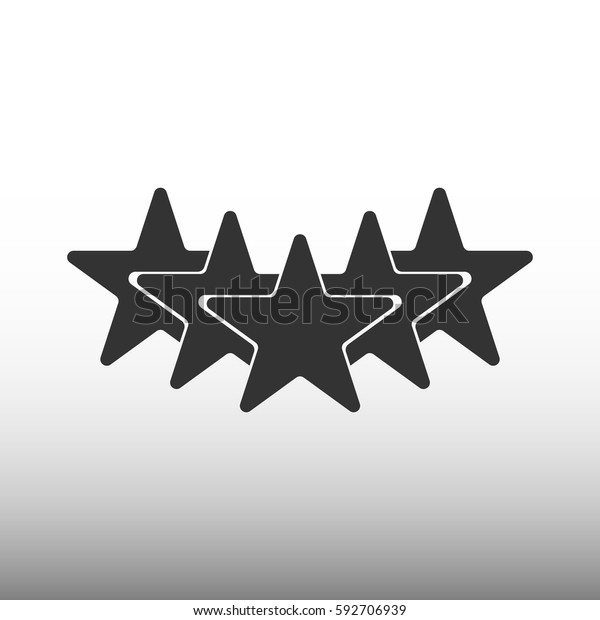 Five Stars Vector Icon Stock Vector (Royalty Free) 592706939 | Shutterstock