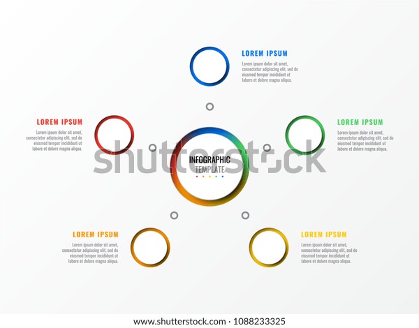 Five Steps Design Layout Infographic Template Stock Vector (Royalty ...