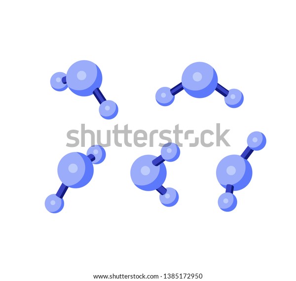 Five Violet Molecules Water Molecule Abstract Stock Vector (Royalty Free) 1385172950 | Shutterstock