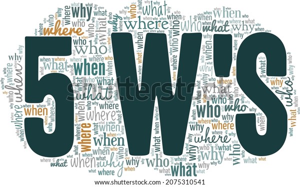 Five Ws Who Where Why What Stock Vector (Royalty Free) 2075310541 ...