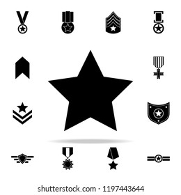 Fivepointed Star Icon Army Icons Universal Stock Vector (Royalty Free ...