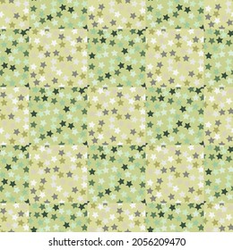 Fivepointed Stars Chaotically Scattered On Checkered Stock Vector (Royalty Free) 2056209470 ...