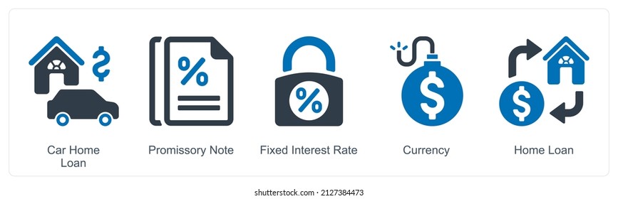 Fixed Interest Rate Icon Concept Stock Vector (Royalty Free) 2127384473
