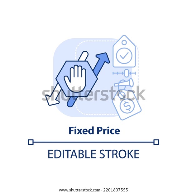 Fixed Price Light Blue Concept Icon Stock Vector (Royalty Free ...