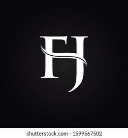 Fj Letter Type Logo Design Vector Stock Vector (Royalty Free) 1599567502