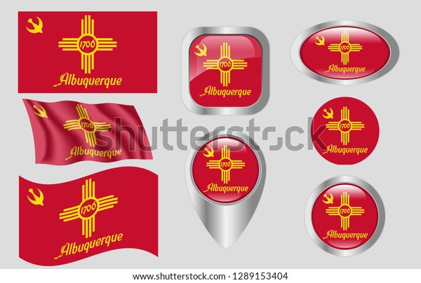 Flag Albuquerque New Mexico Stock Vector (Royalty Free) 1289153404