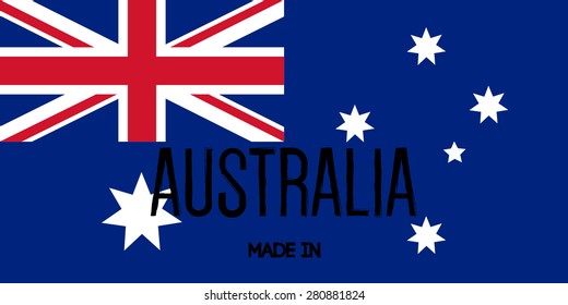 Flag Australia Official Size Made Australia Stock Vector (Royalty Free ...
