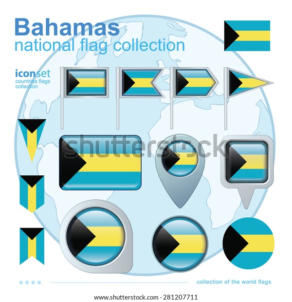 Flag Bahamas Icon Collection Vector Illustration Stock Vector (Royalty ...