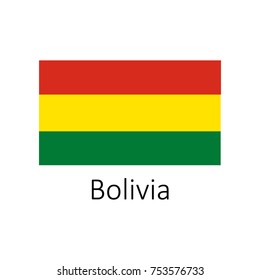 Flag Bolivia Name Icon Official Colors Stock Vector (Royalty Free ...