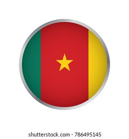 Flag Cameroon Round Icon Stock Vector (Royalty Free) 786495145 ...