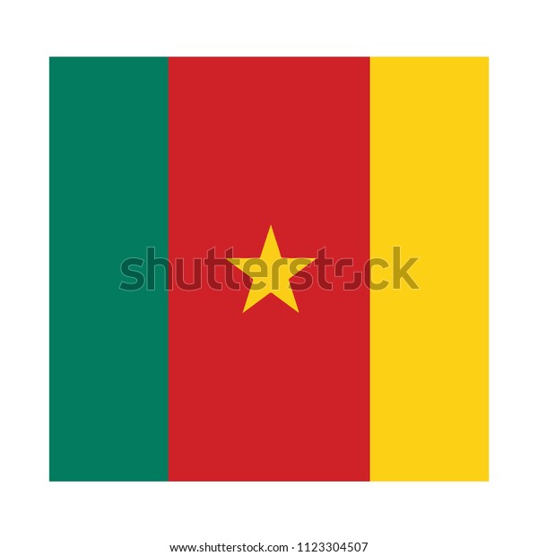 Flag Cameroon Cameroon Flag Vector Square Stock Vector (Royalty Free ...