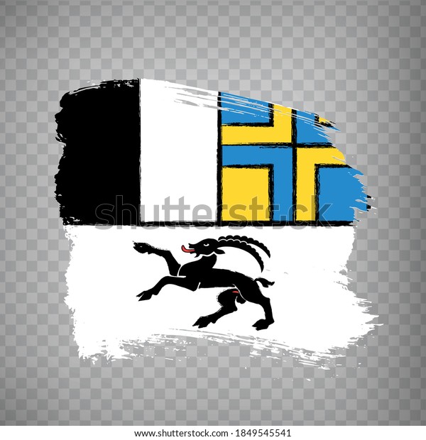 Flag Canton Grisons Brush Strokes Flag Stock Vector (Royalty Free ...