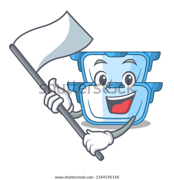 Flag Cartoon Double Boiler Cake Steaming Stock Vector (Royalty Free ...