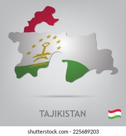 Flag Country Form Borders Stock Vector (Royalty Free) 225689203 ...