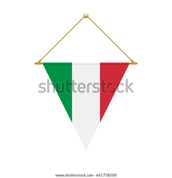 Flag Design Italian Triangle Flag Hanging Stock Vector (Royalty Free ...