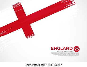 Flag England Creative Painted Brush Stroke Stock Vector (Royalty Free ...