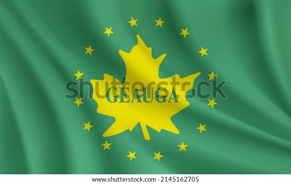 Flag Geauga County Ohio Usa Realistic Stock Vector (Royalty Free ...